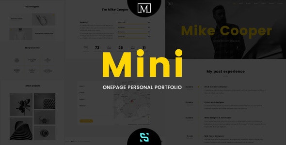 Download Mini - Onepage Personal Portfolio Pro WordPress Theme Free ...